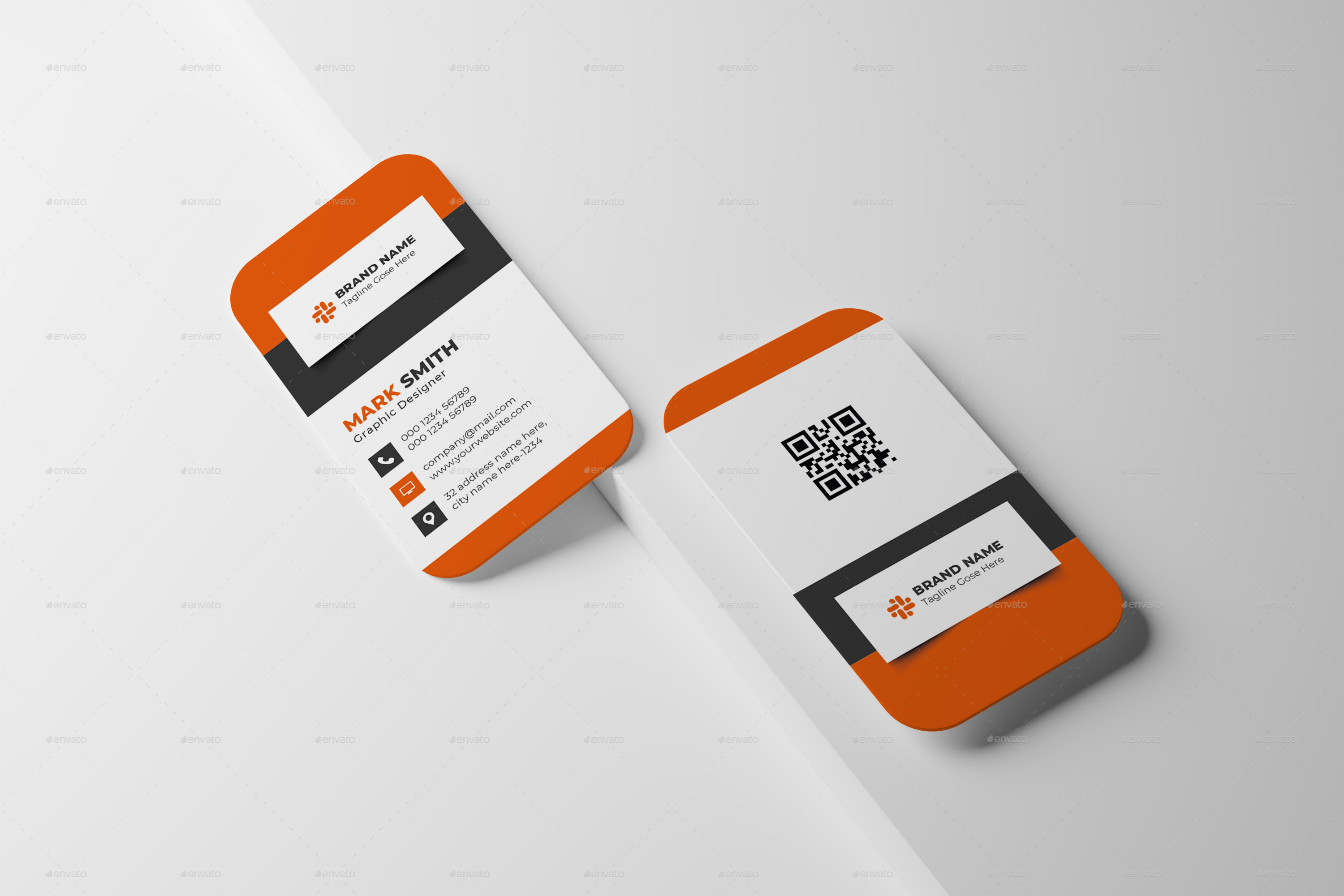 Vertical Business Card Template, Print Templates | GraphicRiver