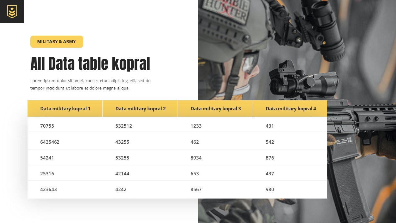 KOMANDO - Military & Army Powerpoint Template, Presentation Templates