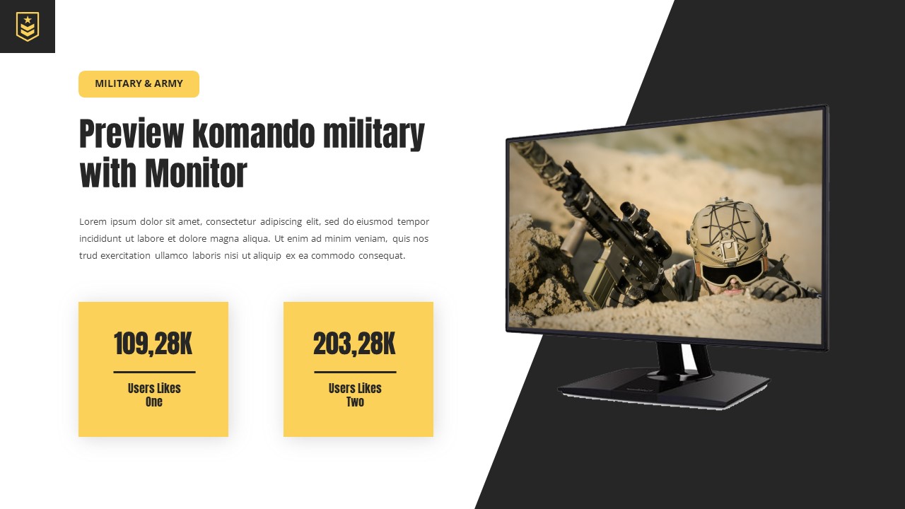 KOMANDO - Military & Army Powerpoint Template, Presentation Templates