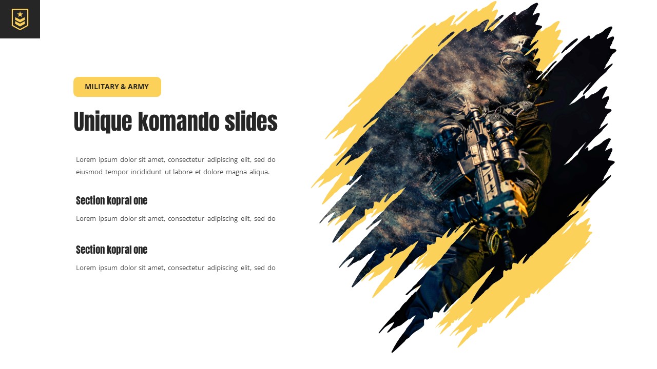 KOMANDO - Military & Army Powerpoint Template, Presentation Templates