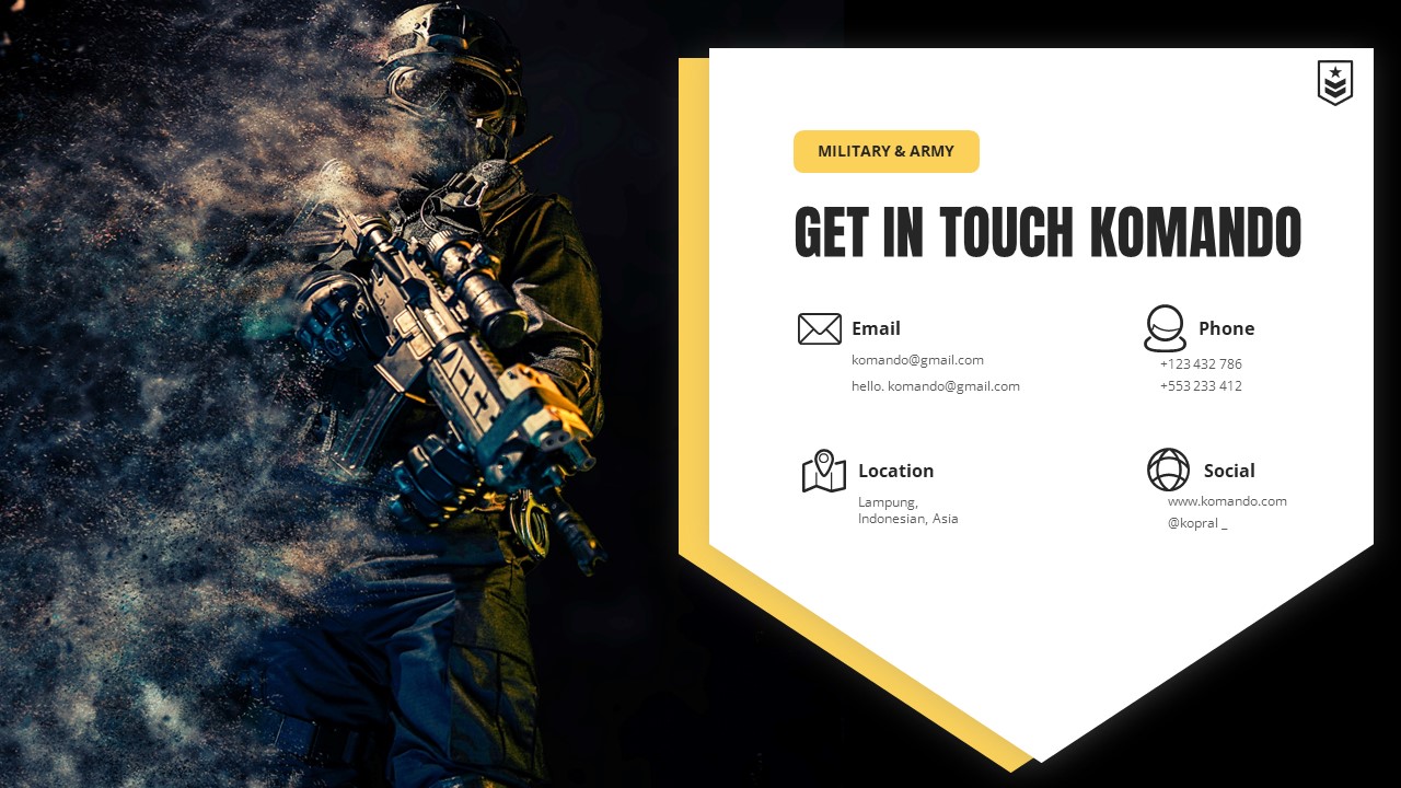 KOMANDO - Military & Army Powerpoint Template, Presentation Templates