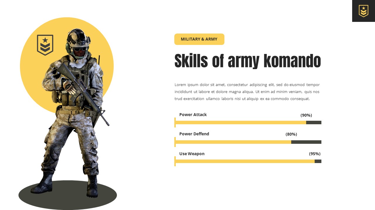 KOMANDO - Military & Army Powerpoint Template, Presentation Templates