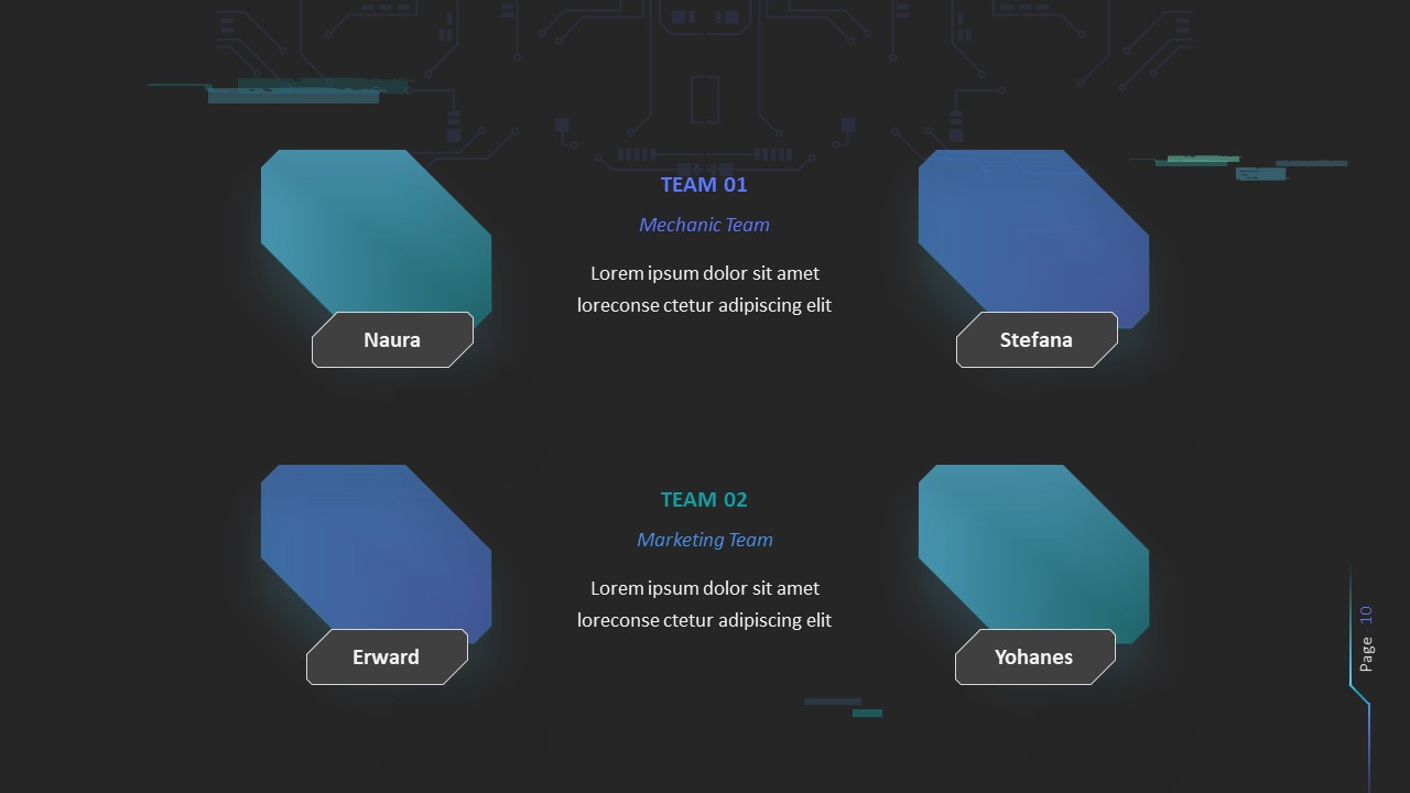 Techzen Modern Technology PowerPoint Template, Presentation Templates