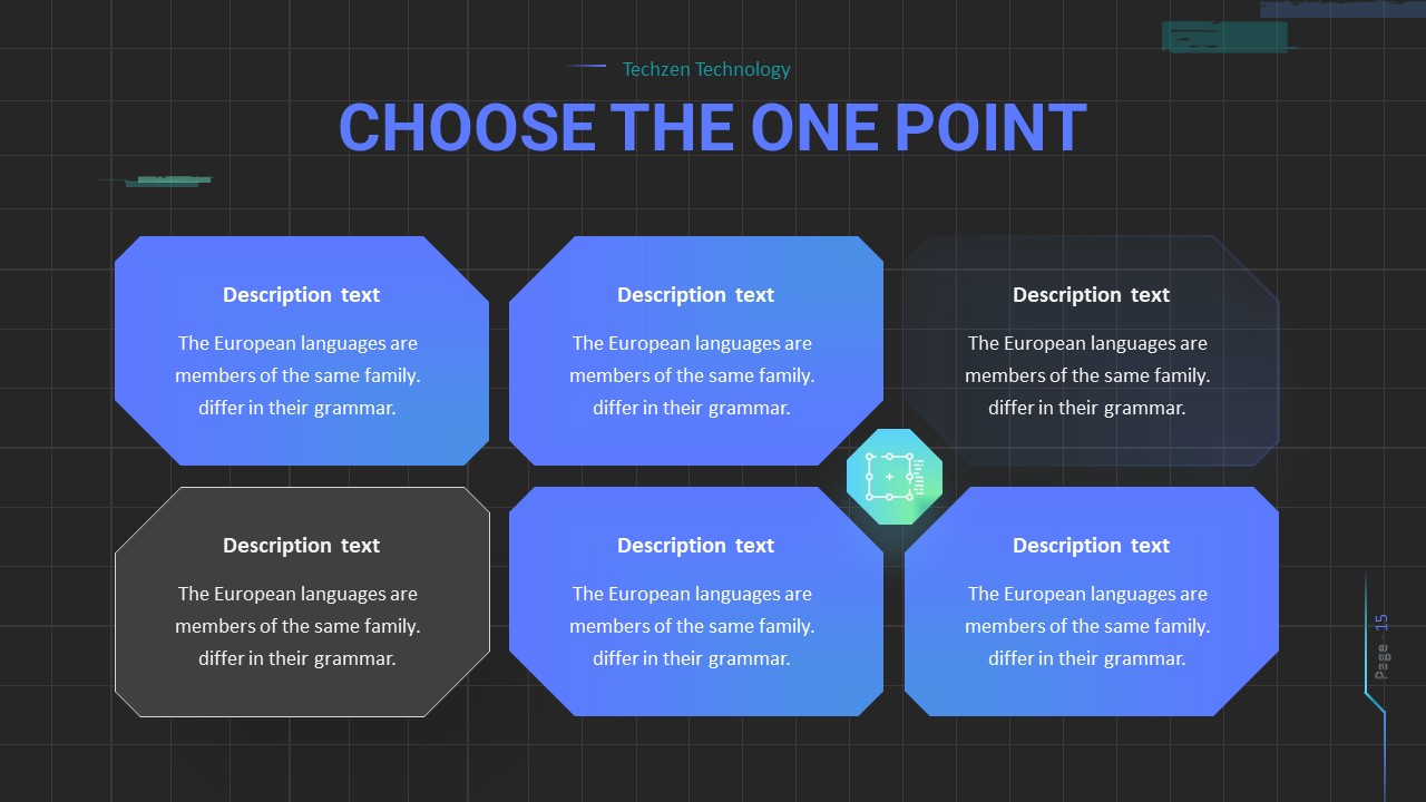 Techzen Modern Technology PowerPoint Template, Presentation Templates