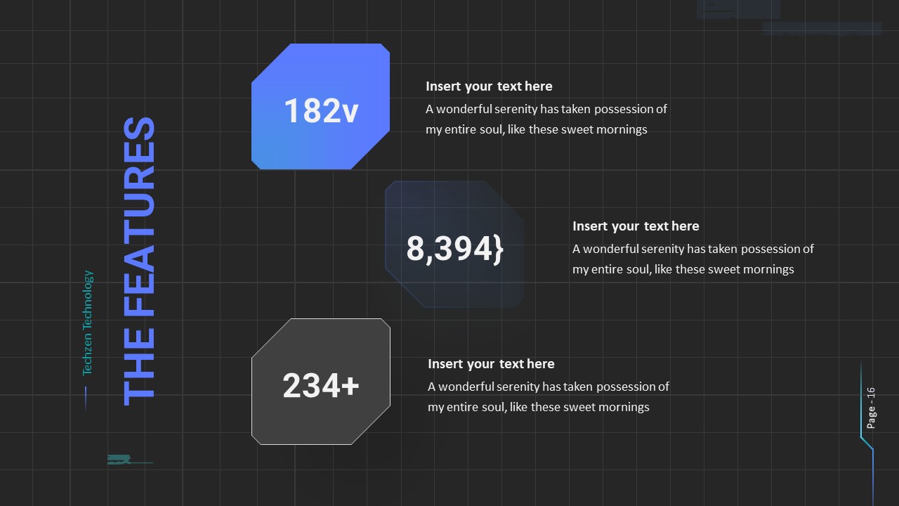 Techzen Modern Technology PowerPoint Template, Presentation Templates