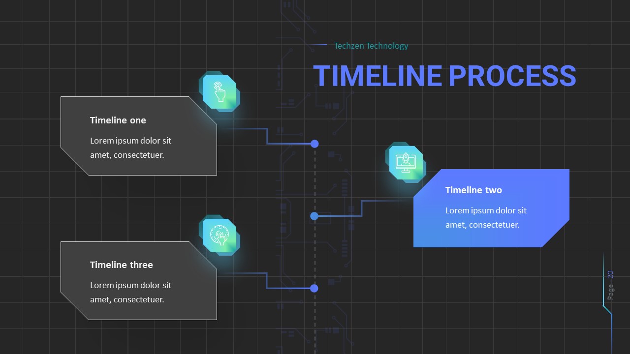 Techzen Modern Technology PowerPoint Template, Presentation Templates