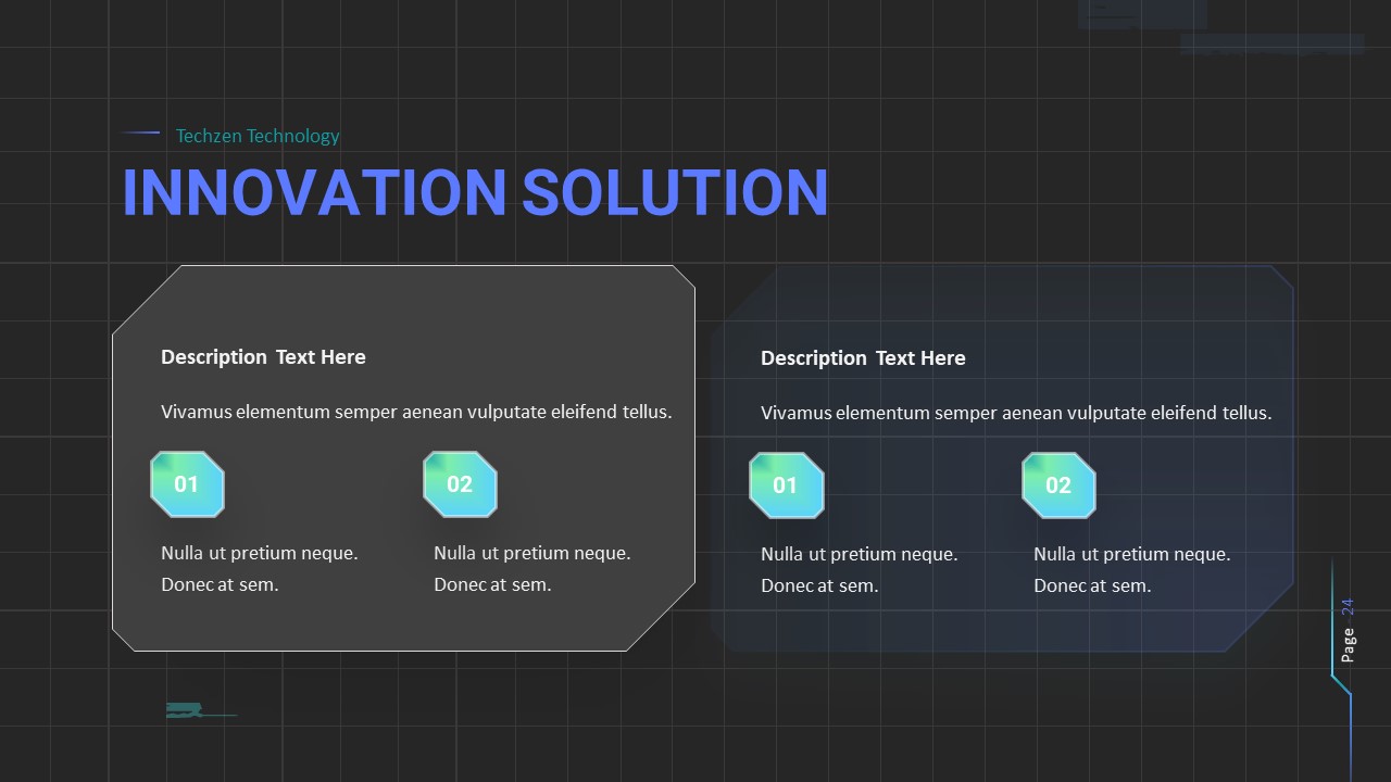 Techzen Modern Technology PowerPoint Template, Presentation Templates