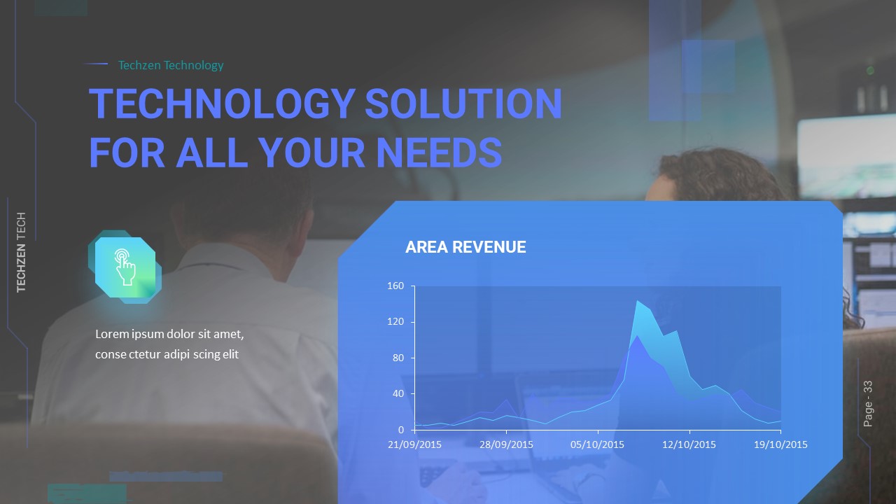 Techzen Modern Technology PowerPoint Template, Presentation Templates