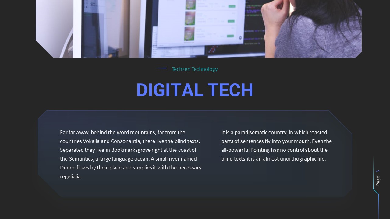 Techzen Modern Technology PowerPoint Template, Presentation Templates