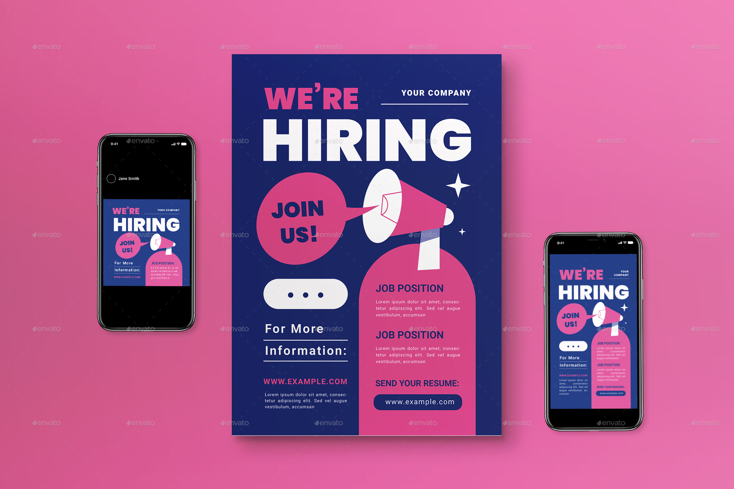 We Are Hiring Flyer Set, Print Templates | GraphicRiver