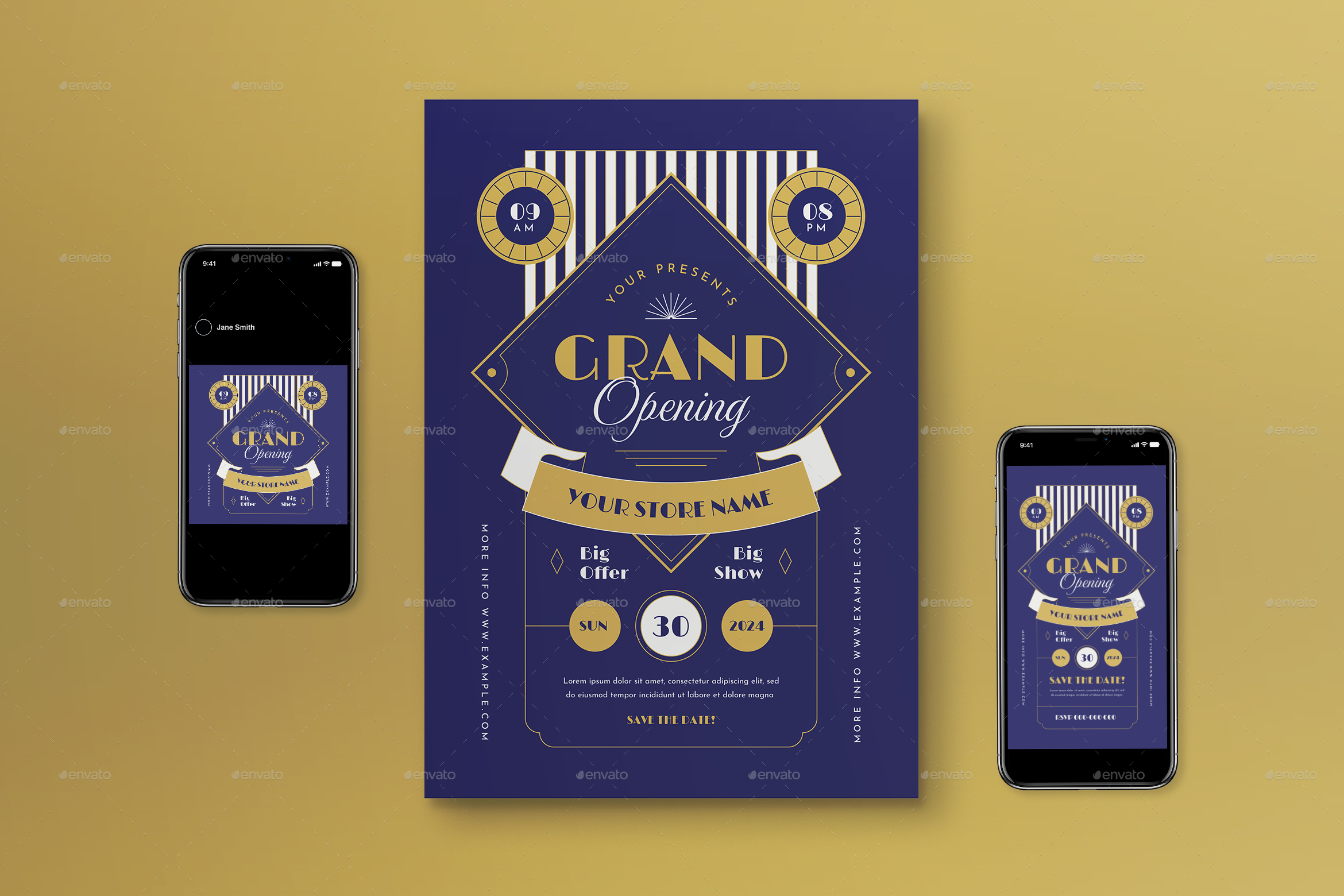 Grand Opening Store Flyer Set, Print Templates | GraphicRiver
