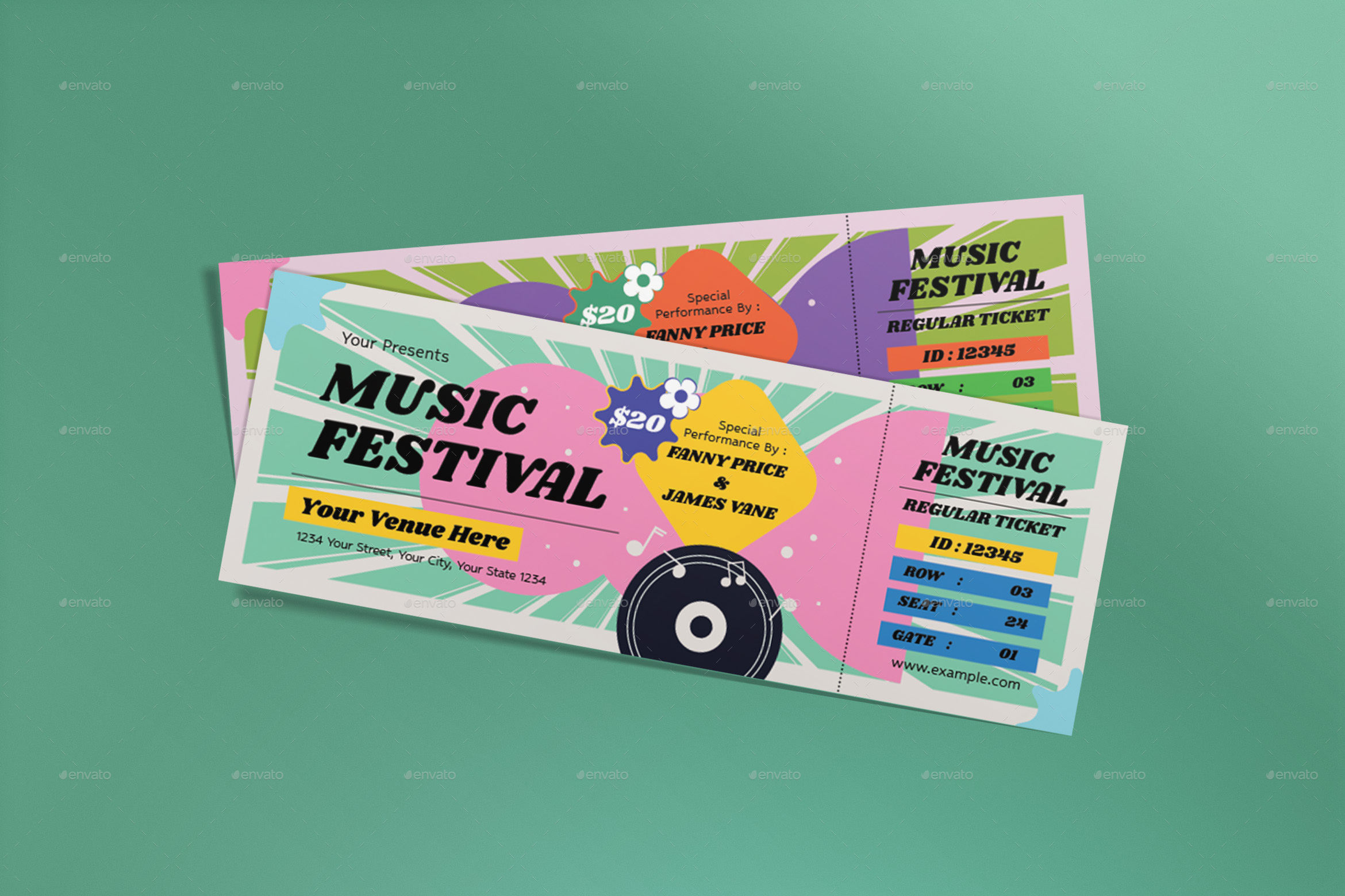 Summer Music Ticket, Print Templates | GraphicRiver