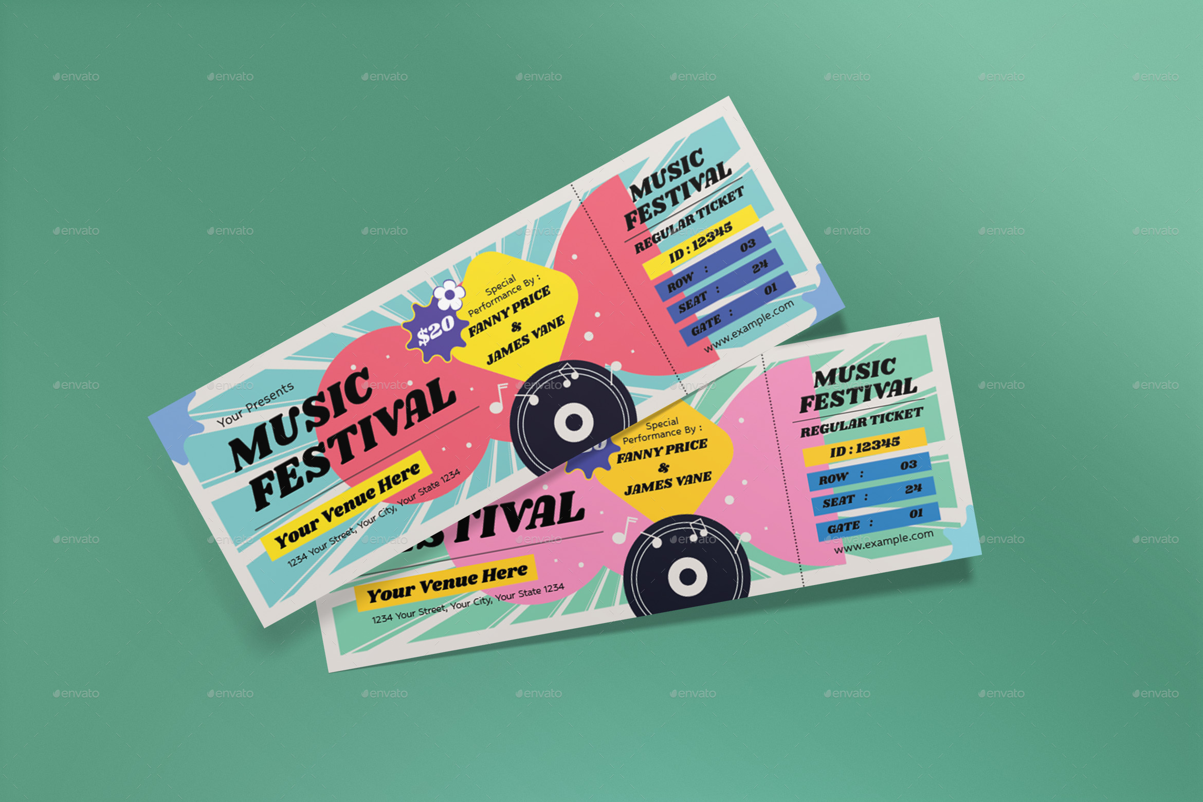 Summer Music Ticket, Print Templates | GraphicRiver