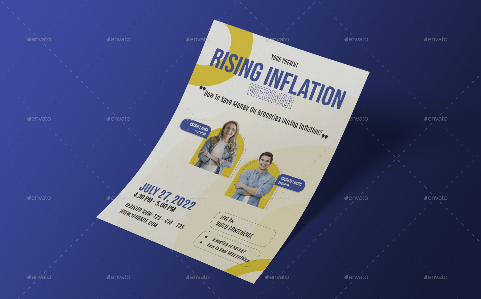 Rising Inflation Webinar Flyer, Print Templates | GraphicRiver