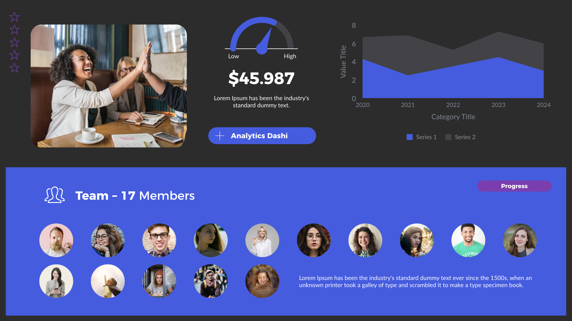 Team Dashboards Keynote Presentation Template, Presentation Templates