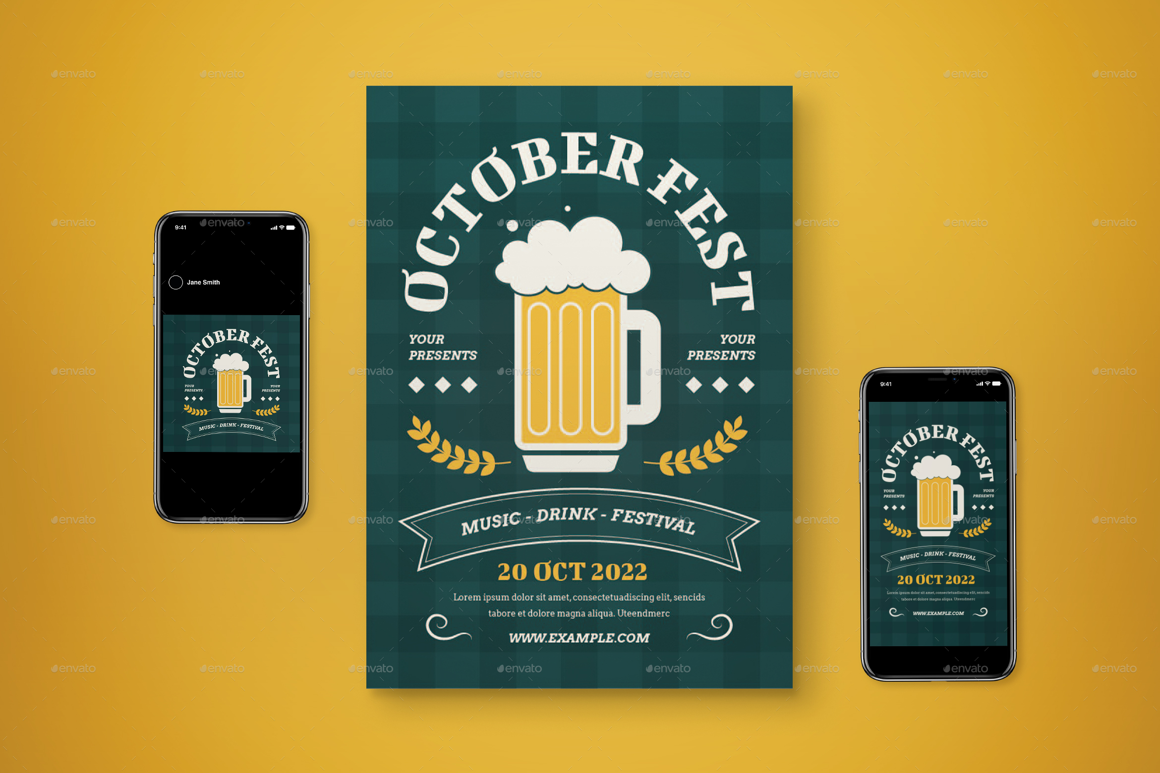 October Fest Flyer Set, Print Templates | GraphicRiver