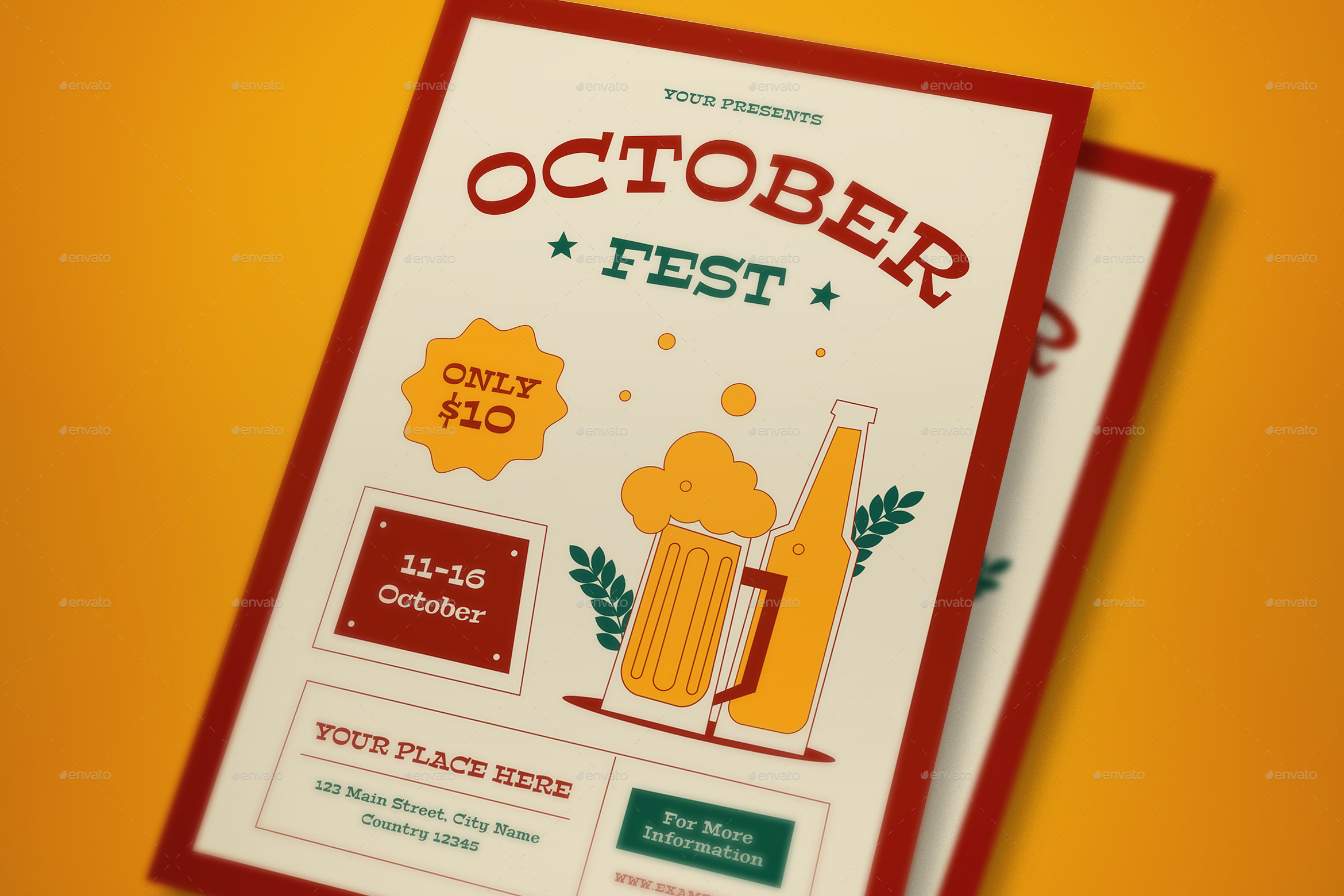 October Fest Flyer Set, Print Templates | GraphicRiver