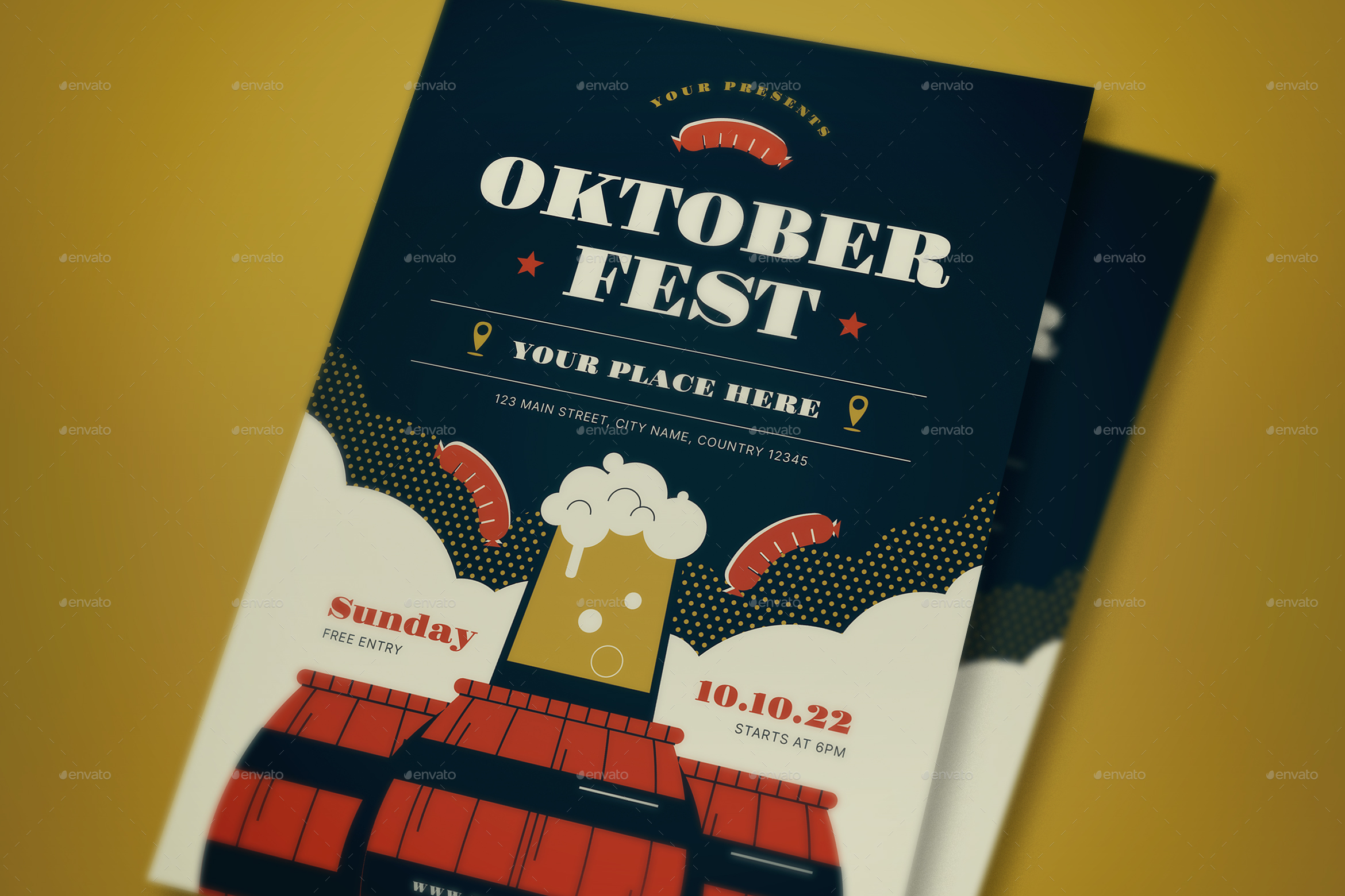 October Fest Flyer Set, Print Templates | GraphicRiver