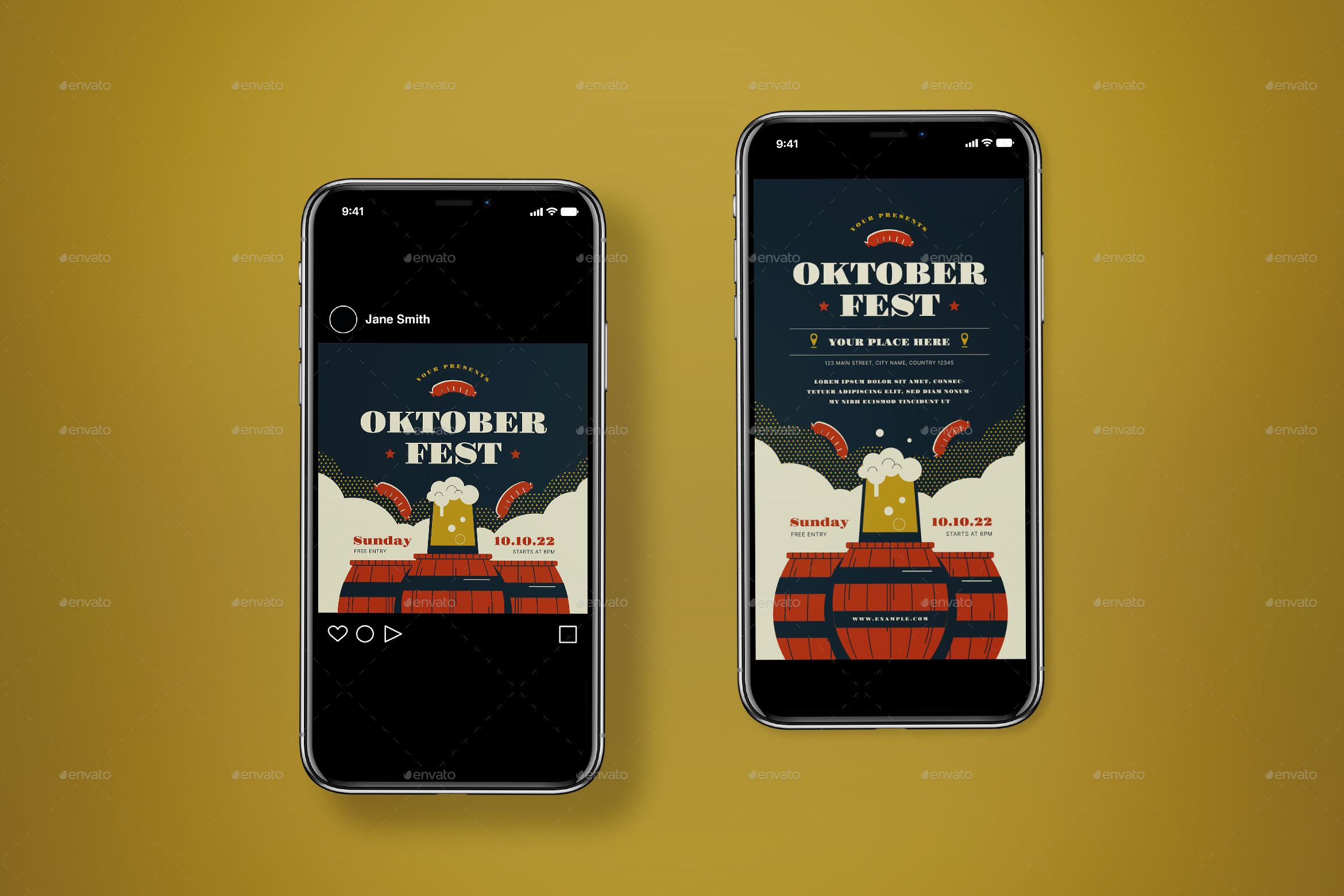 October Fest Flyer Set, Print Templates | GraphicRiver