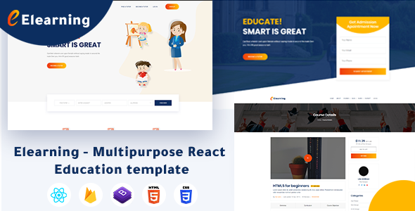 Elearning - Multipurpose React Education Template by themeies | ThemeForest