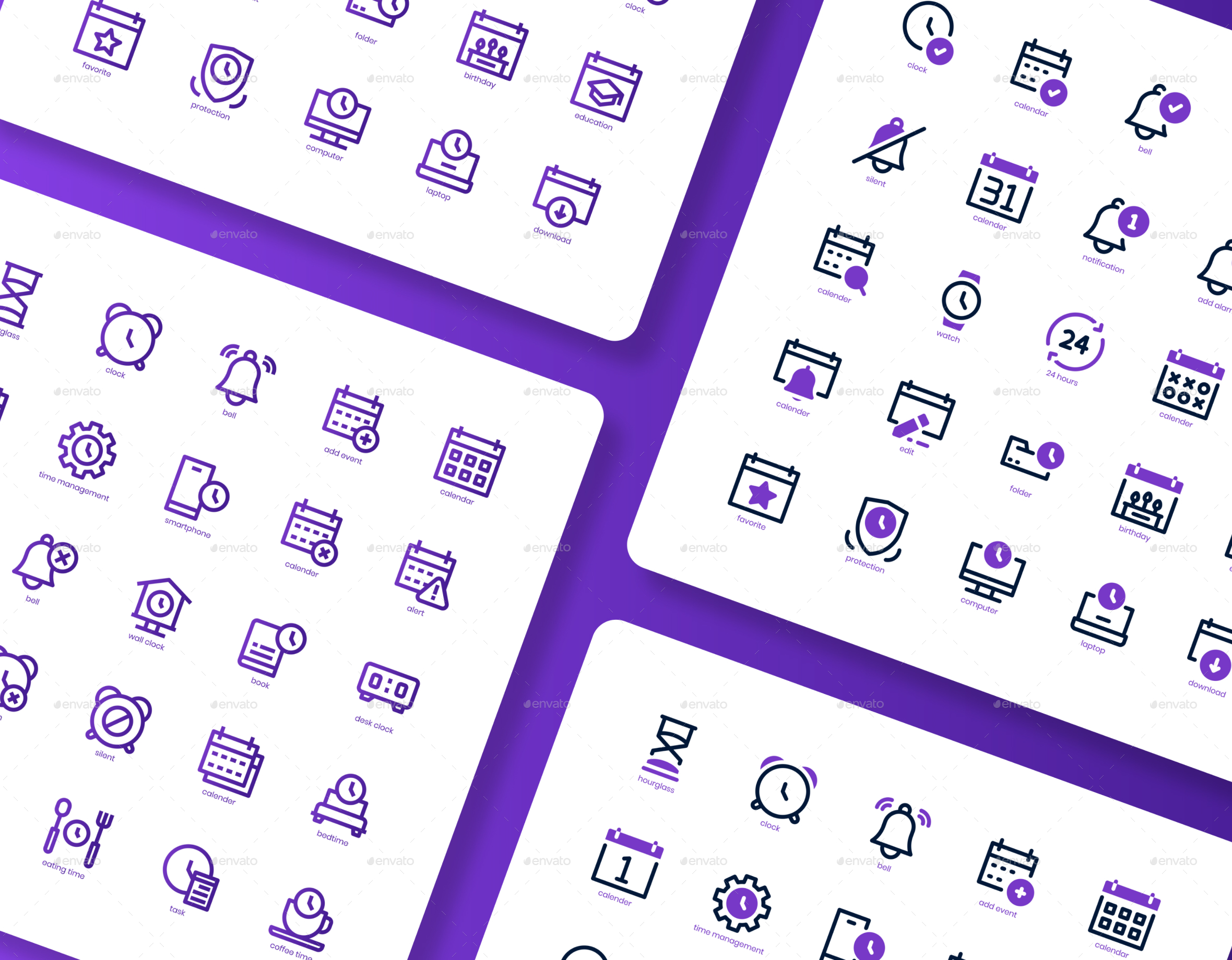 Time and Date Icon Pack, Icons | GraphicRiver