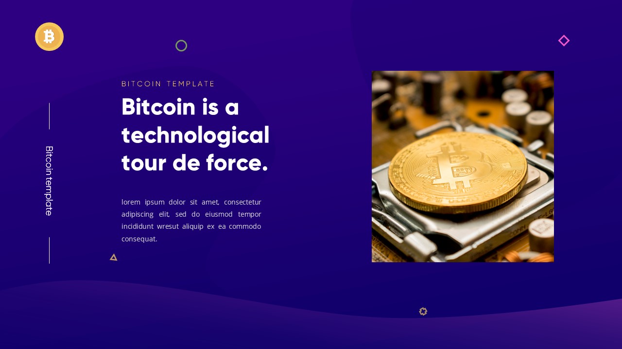 Bitcoin - Cryptocurrency Powerpoint Template, Presentation Templates