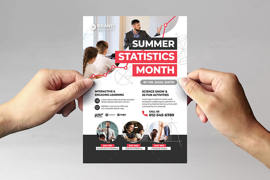 Statistics Education Flyer Template, Print Templates | GraphicRiver