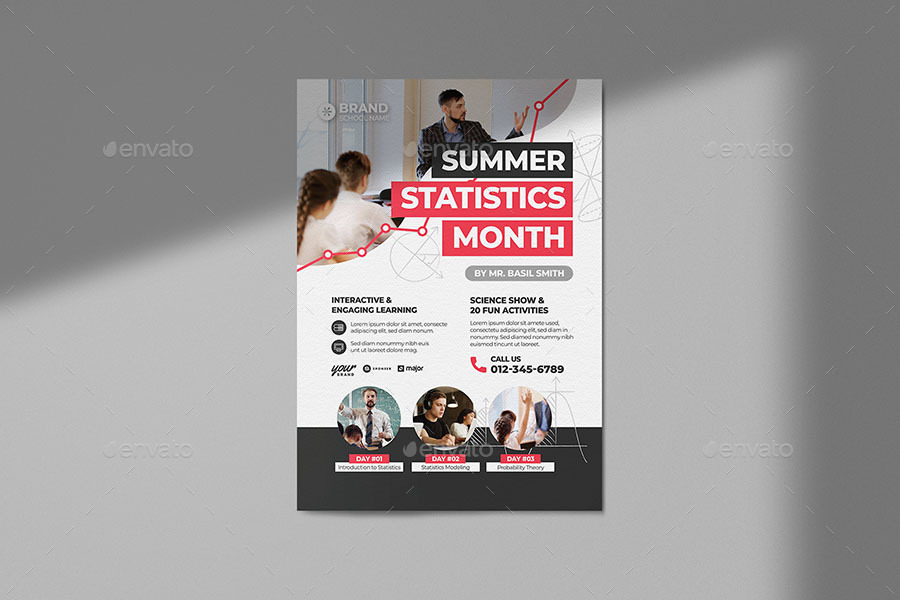 Statistics Education Flyer Template, Print Templates | GraphicRiver