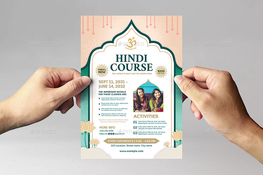 Indian Hindi Flyer Template, Print Templates | GraphicRiver