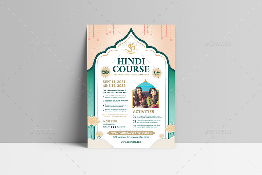 Indian Hindi Flyer Template, Print Templates | GraphicRiver