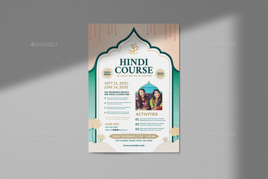 Indian Hindi Flyer Template, Print Templates | GraphicRiver