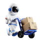 Astro Delivering Package 3D Illustration, Graphics | GraphicRiver