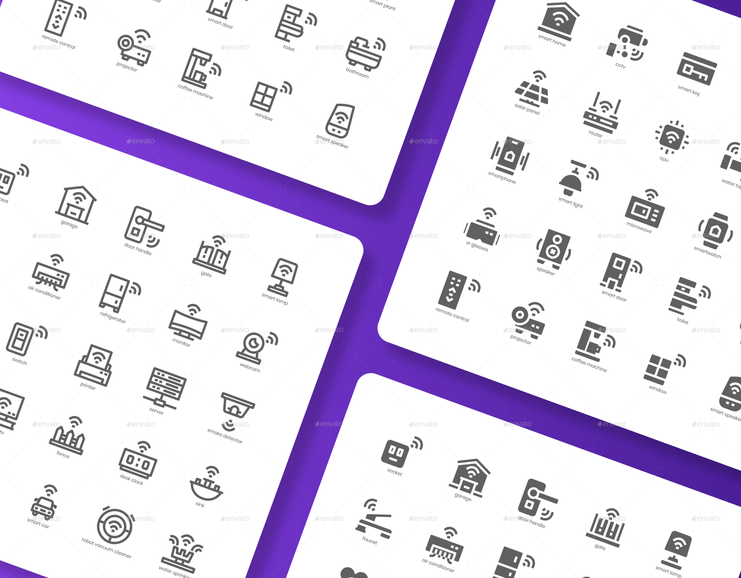 Smart Home Device Icon Pack, Icons | GraphicRiver