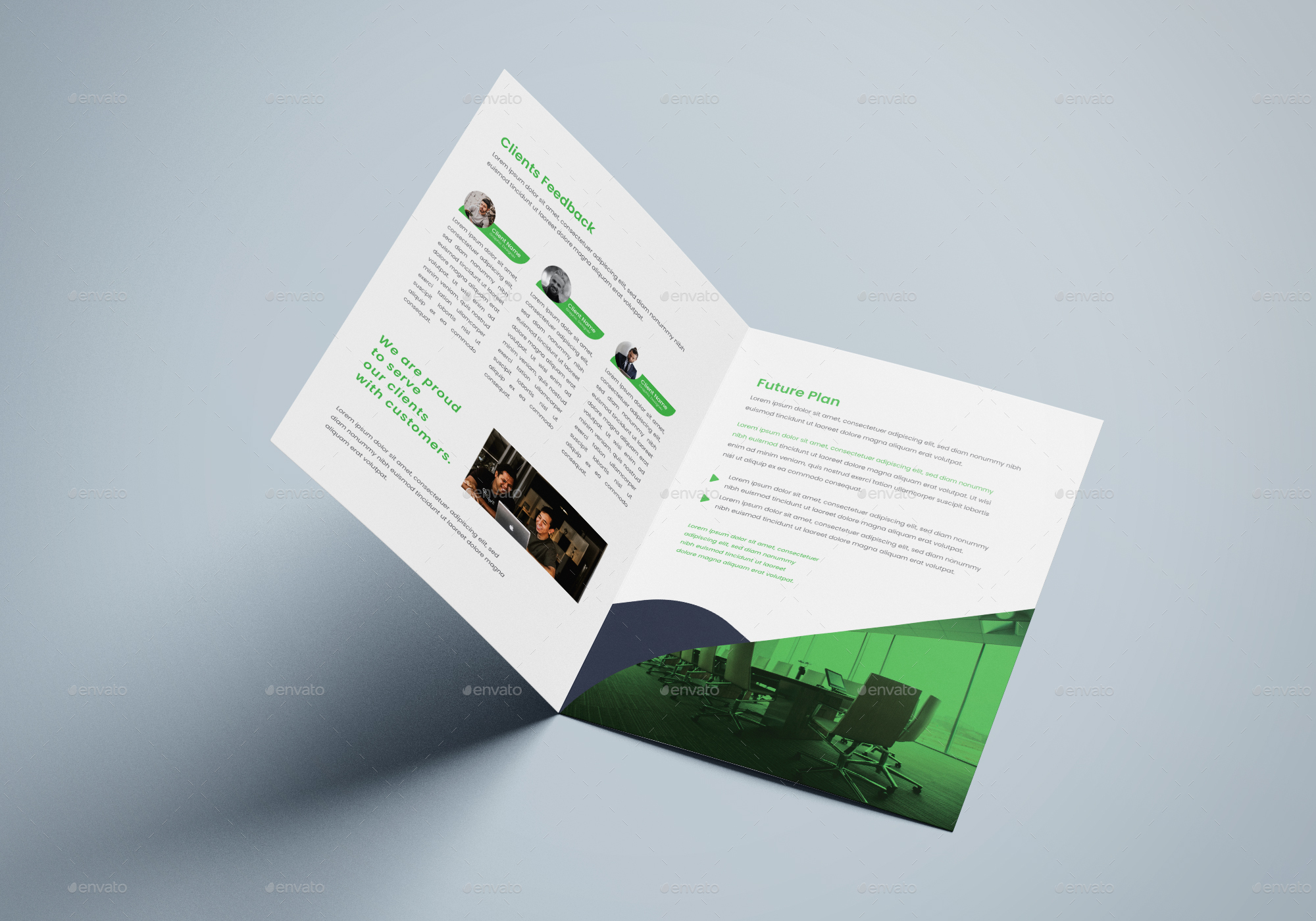 Business Bi-Fold Brochure Template, Print Templates | GraphicRiver