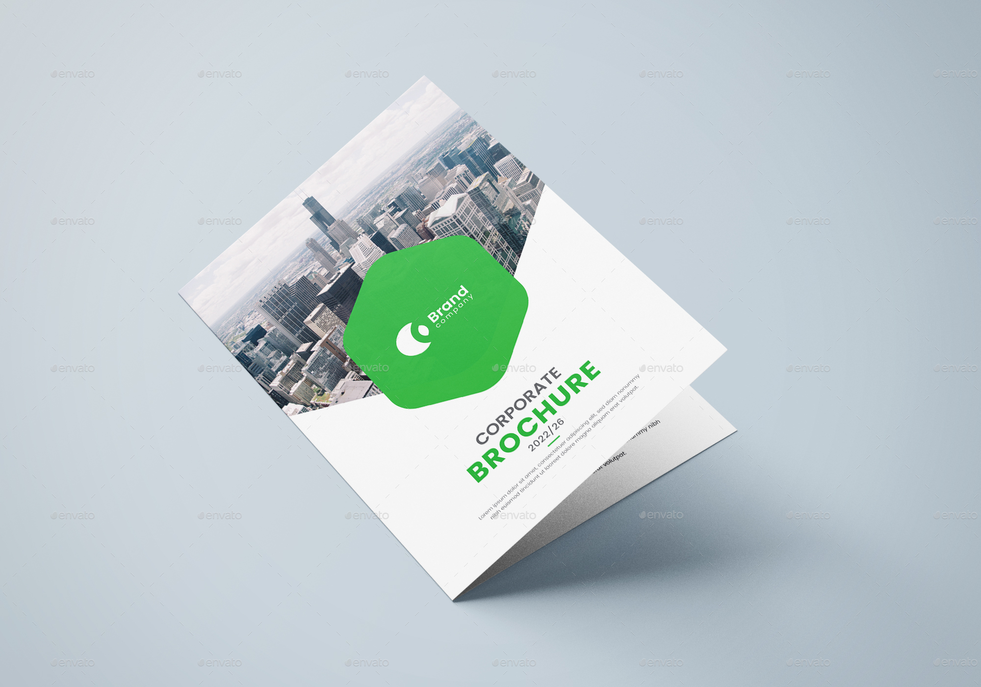 Corporate Business Bi-Fold Brochure Template, Print Templates ...