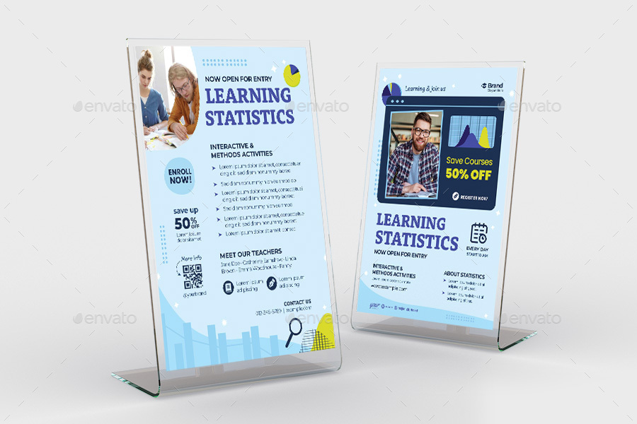 Statistics Education Flyer Template, Print Templates | GraphicRiver
