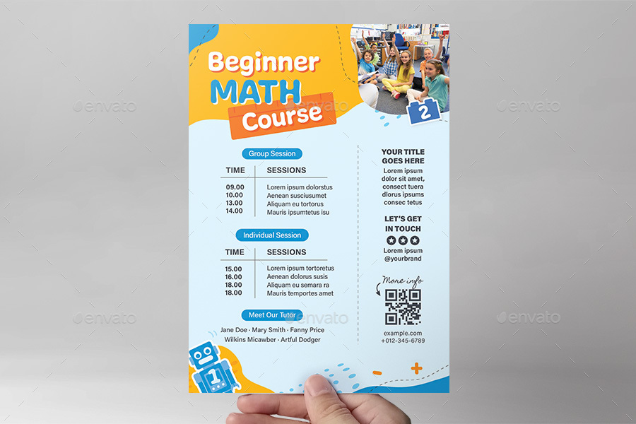 School Math Education Flyer Template, Print Templates | GraphicRiver