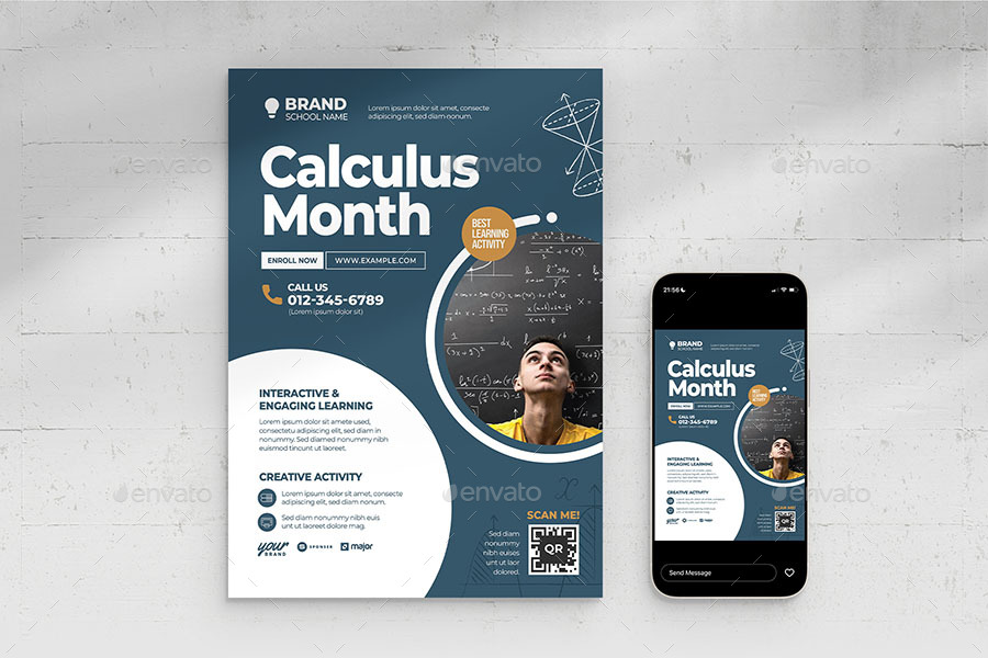 Modern College Education Flyer, Print Templates | GraphicRiver