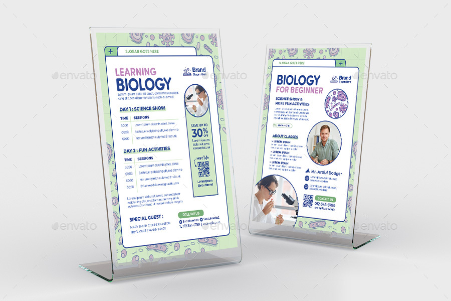 Biology Education Flyer Template, Print Templates | GraphicRiver