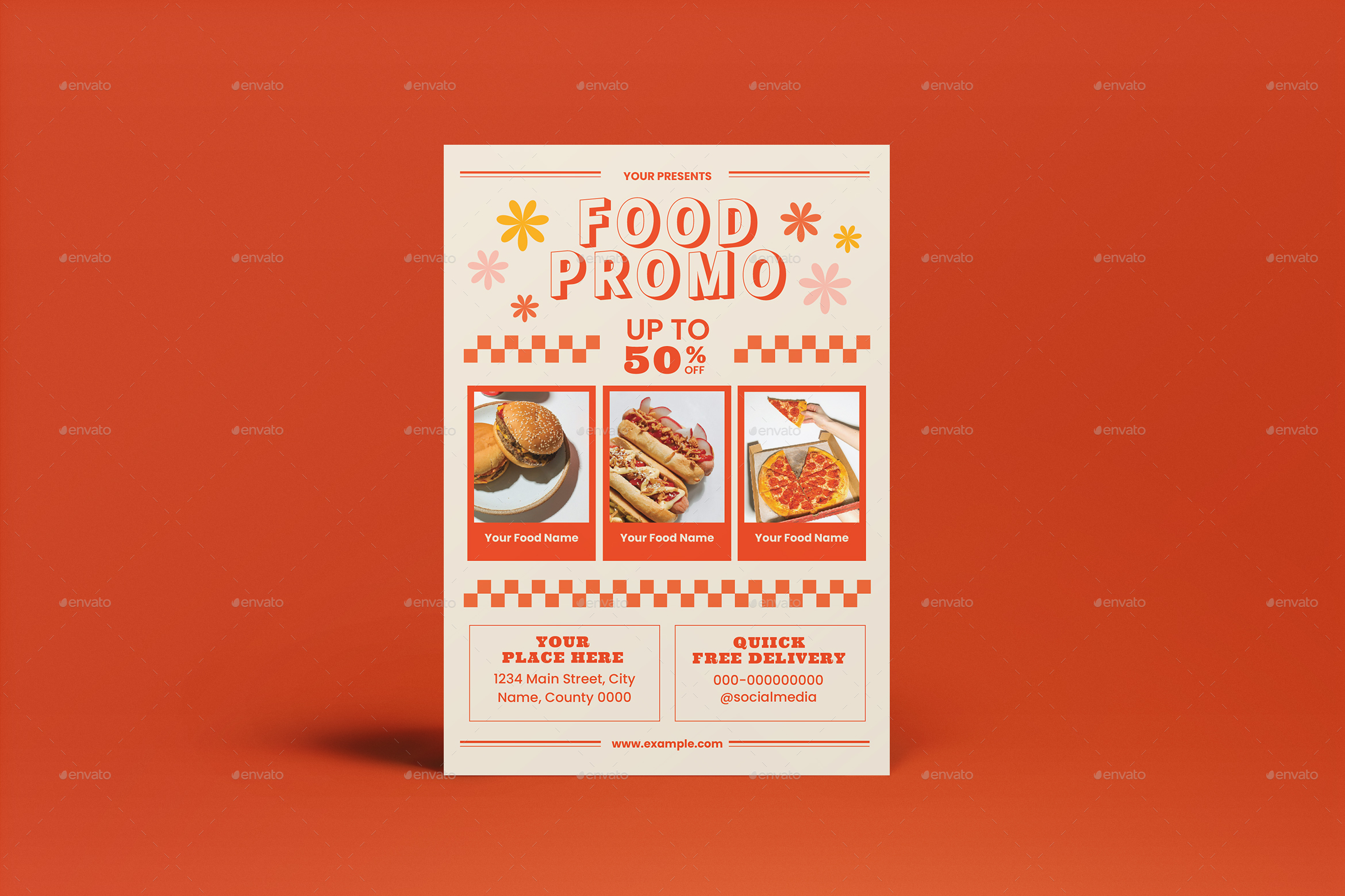 Food Promo Flyer, Print Templates | GraphicRiver