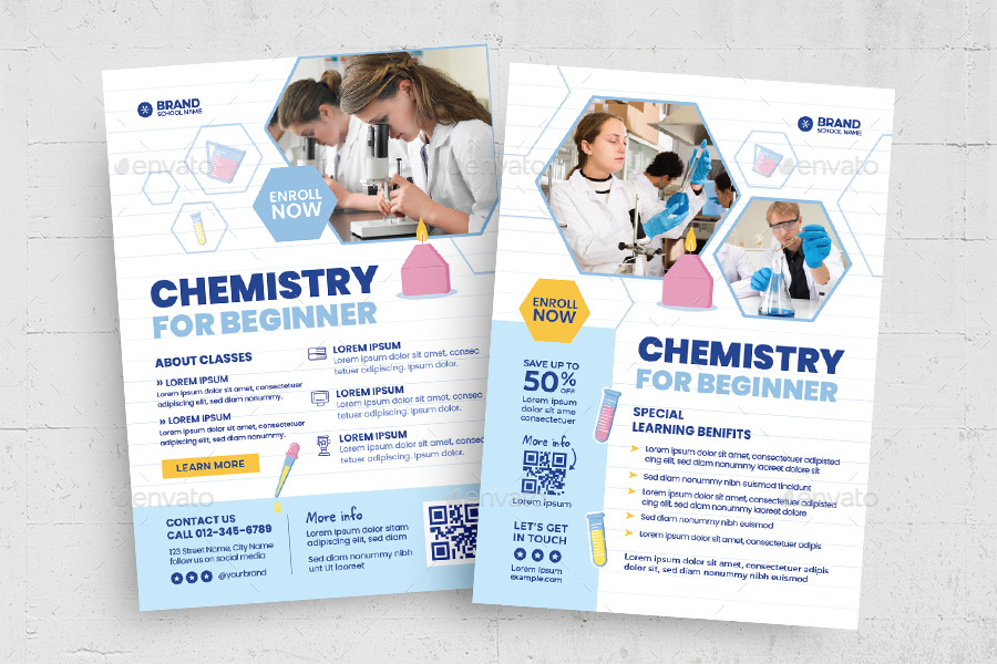 Chemistry Education Flyer Template, Print Templates | GraphicRiver