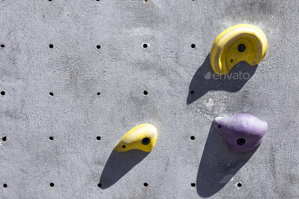 Climbing wall grips Stock Photo by azgek | PhotoDune