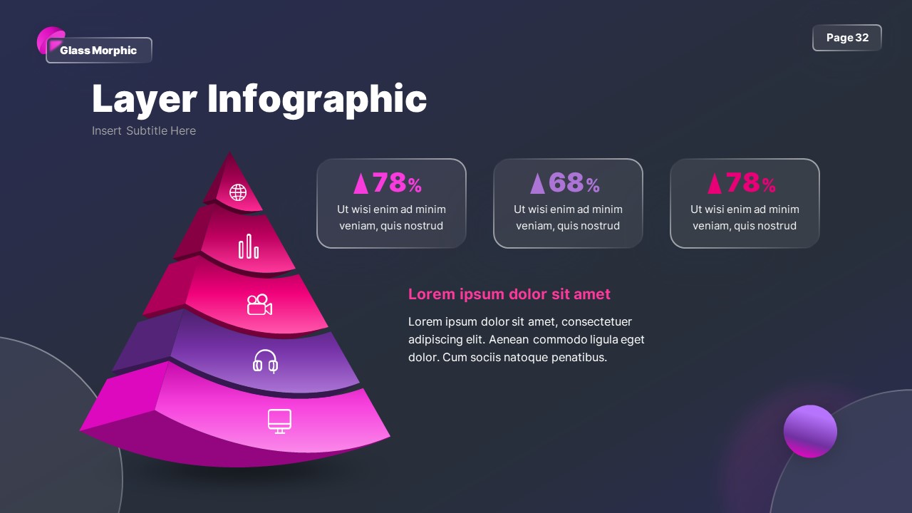 GlassMorphic Infographic PowerPoint Presentation Template, Presentation ...