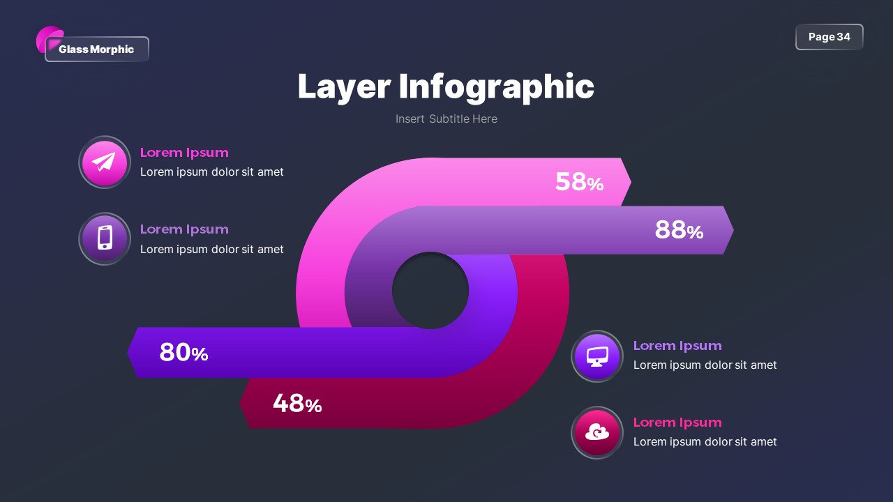 GlassMorphic Infographic PowerPoint Presentation Template, Presentation ...