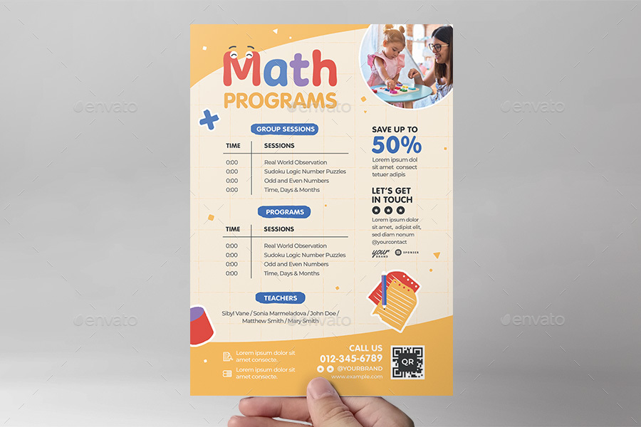 Kids Learning Education Flyer, Print Templates | GraphicRiver