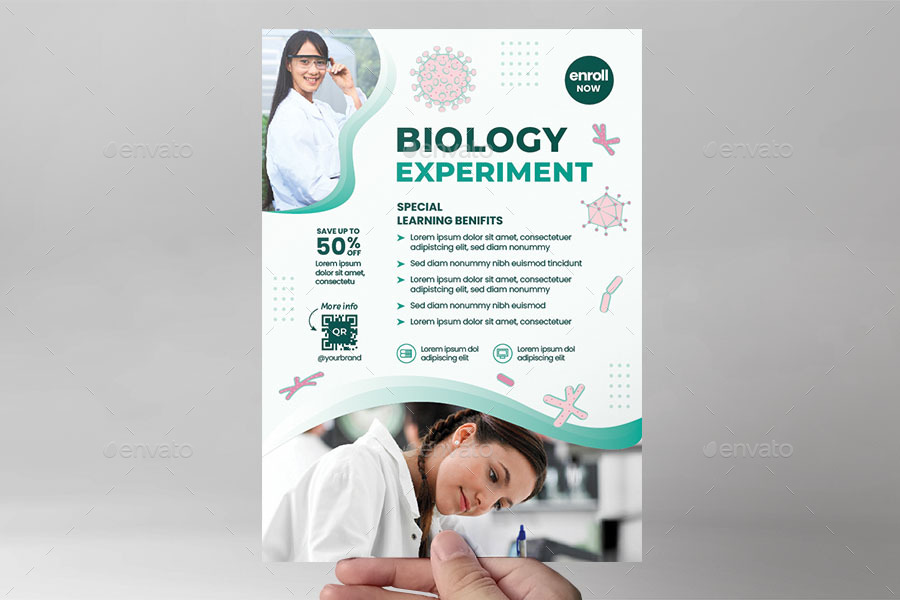Biology Science Medical Flyer, Print Templates | GraphicRiver