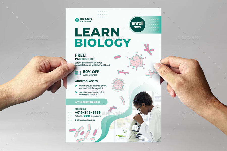 Biology Science Medical Flyer, Print Templates | GraphicRiver