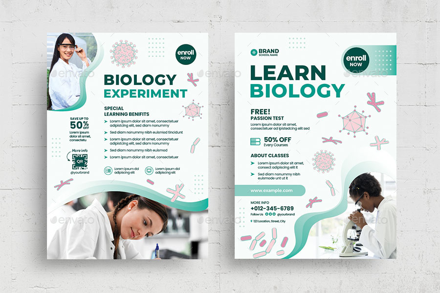 Biology Science Medical Flyer, Print Templates | GraphicRiver