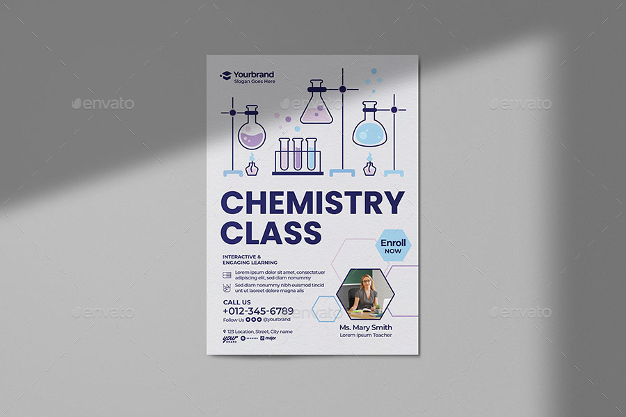 Chemistry Science Education Flyer, Print Templates | GraphicRiver