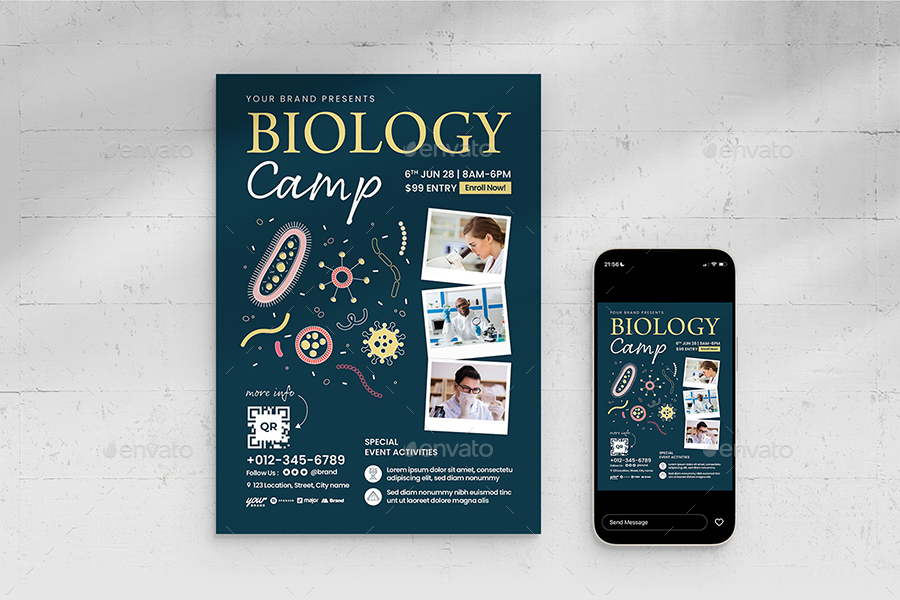 Biology Science Education Flyer, Print Templates | GraphicRiver